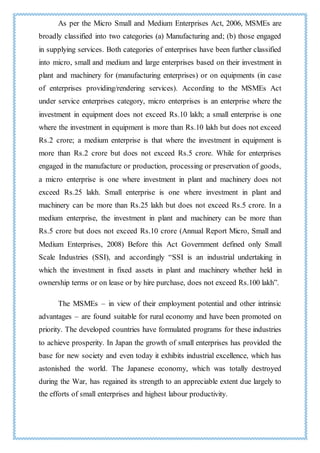 msme in employment generation | PDF