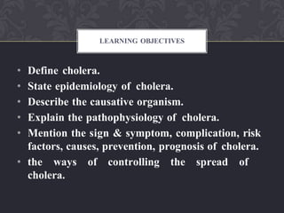 CHOLERA TOPIC PPT 07032024 THRUSDAY pptx | PPT