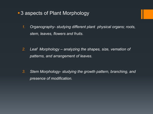 PLANT MORPHOLOGY AND ANATOMY............ | PPT