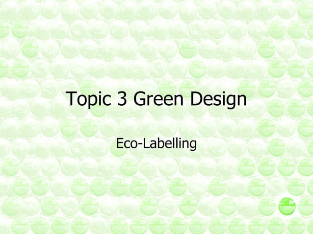 Topic 3 Eco Labelling | PPS
