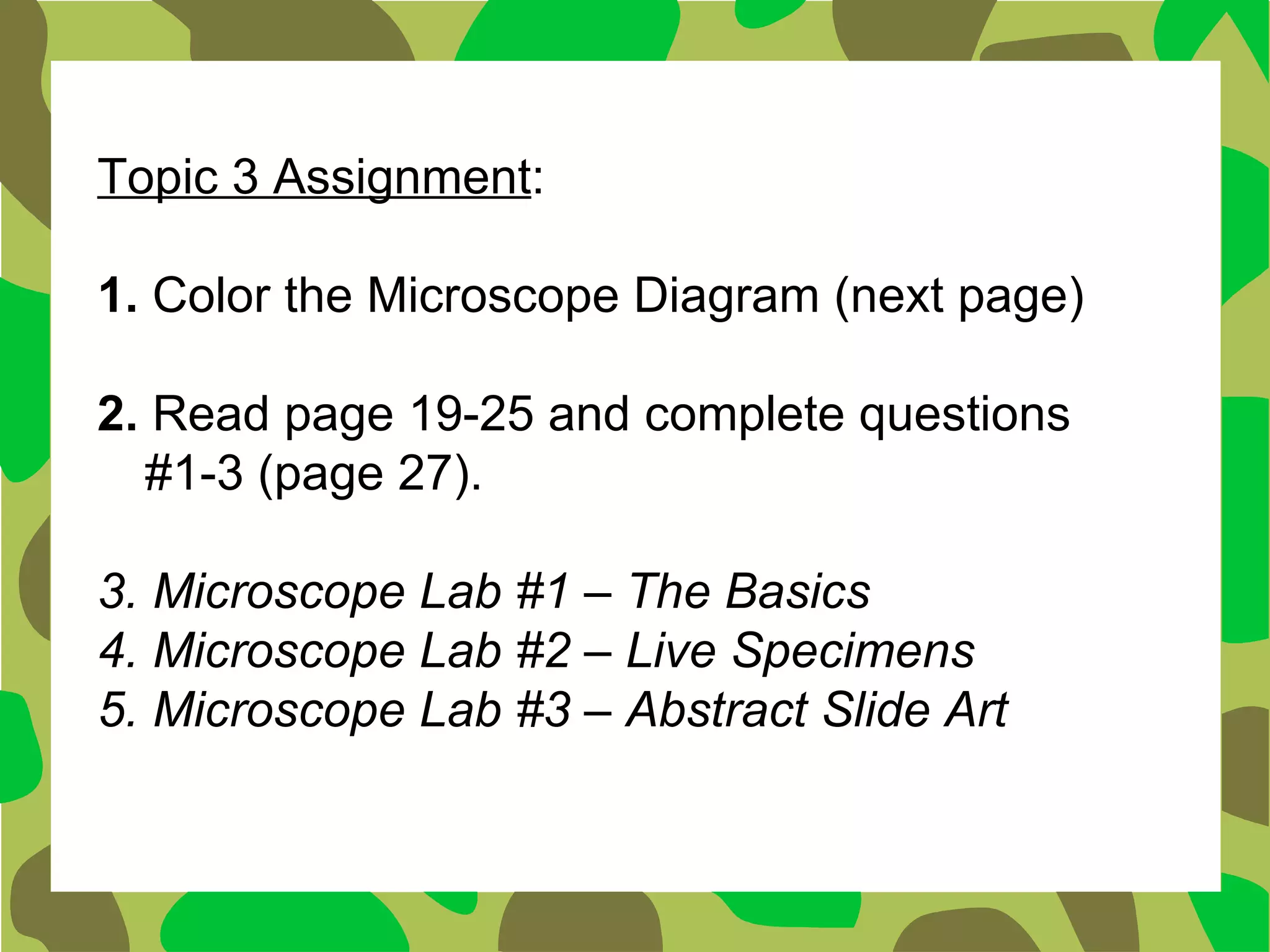Topic 3 - Microscopes | PPT