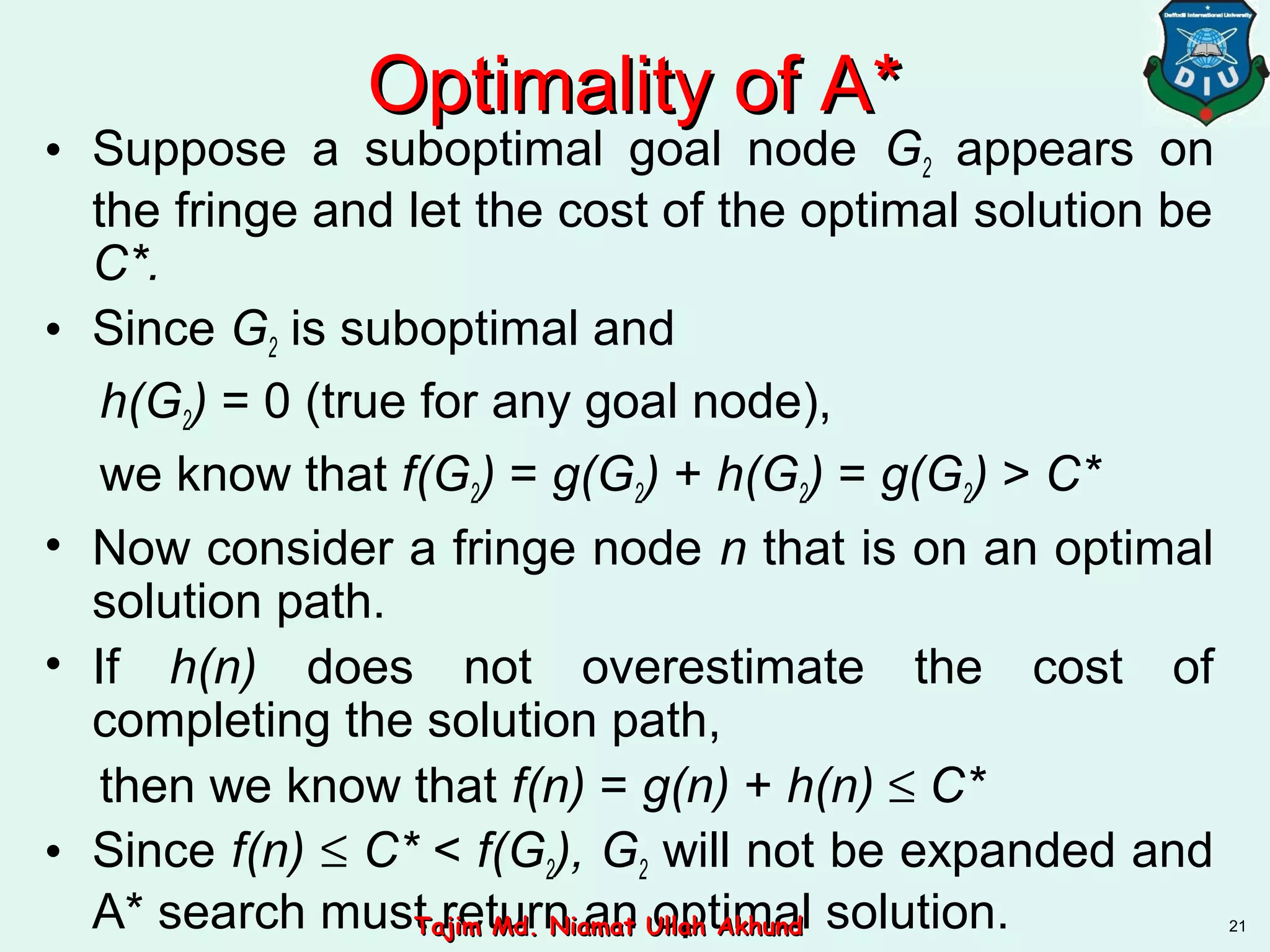 AI Lecture 4 (informed search and exploration) | PPT