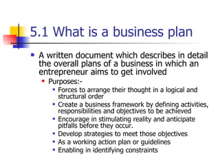 Topic 5 Business Plan | PPT