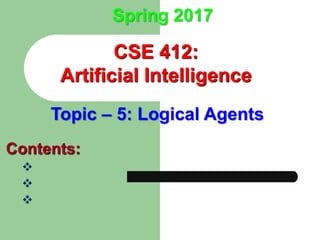 Topic 5 Logical Agents Types Details.ppt