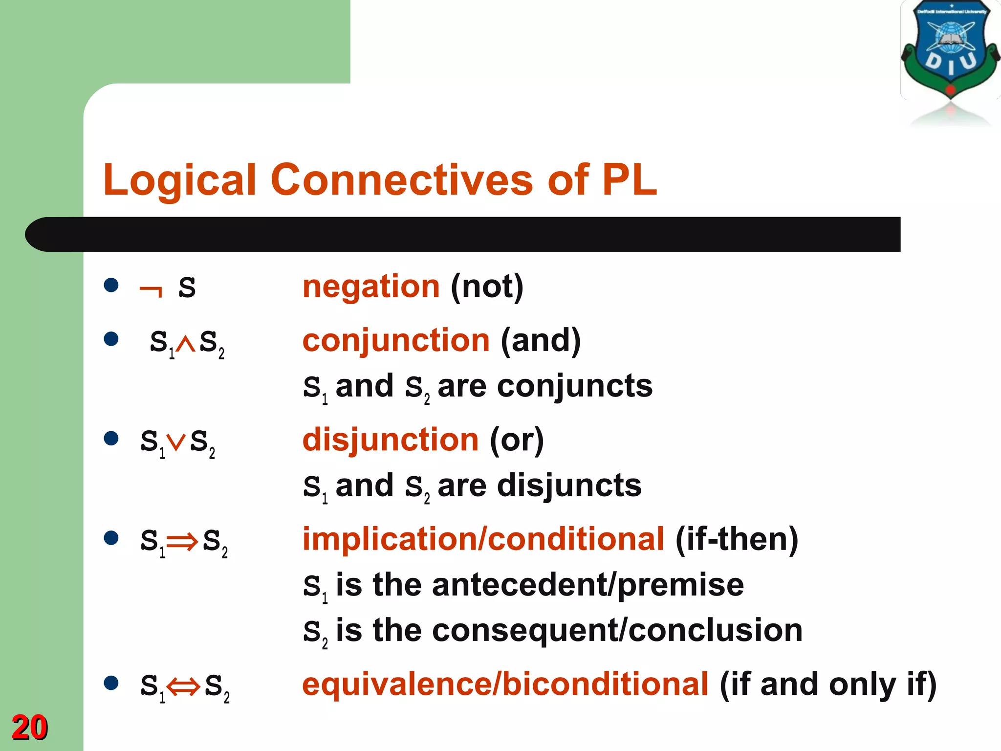 AI Lecture 6 (logical agents) | PPT