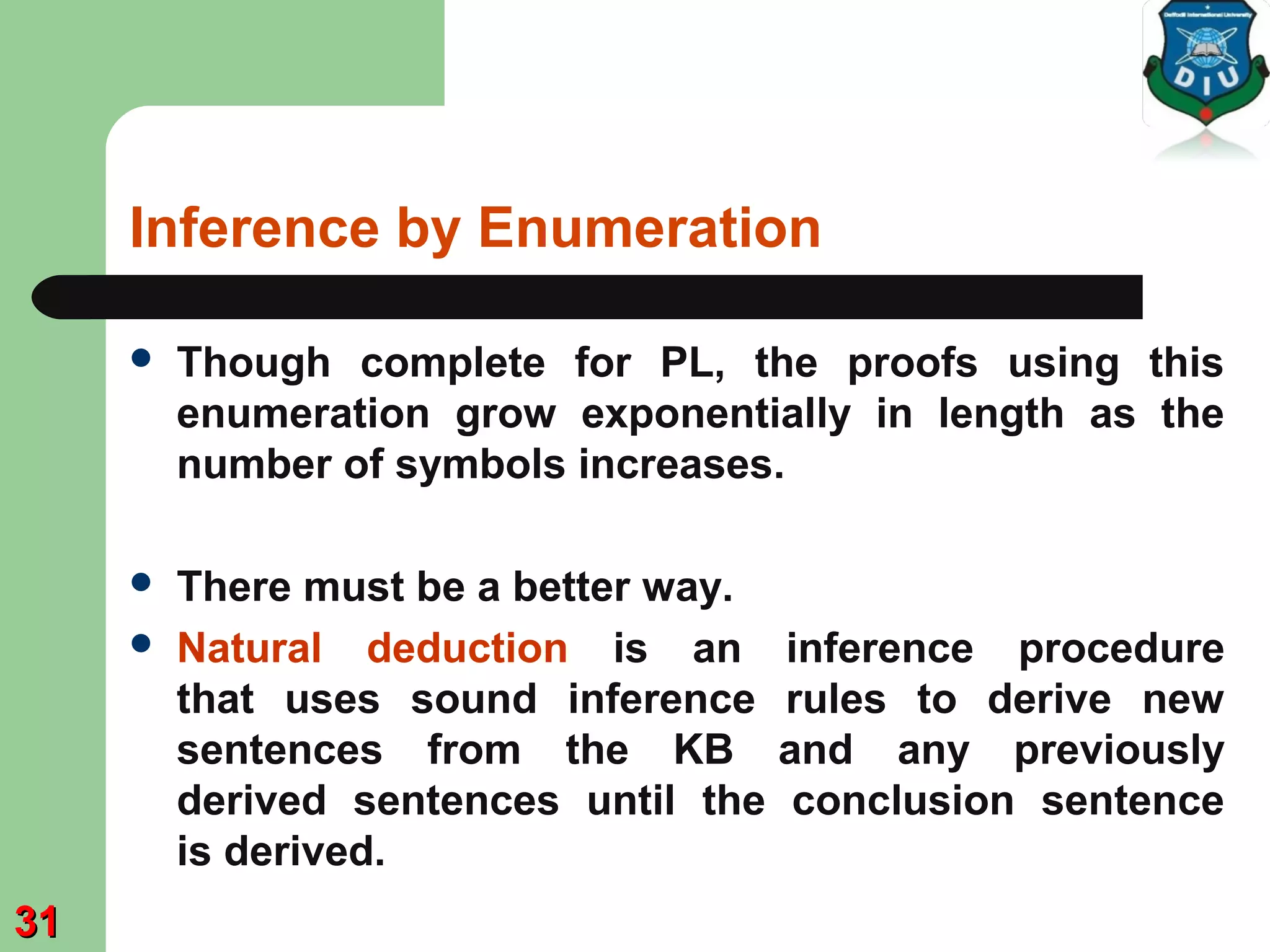 AI Lecture 6 (logical agents) | PPT