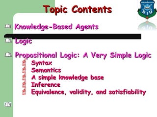 AI Lecture 6 (logical agents) | PPT