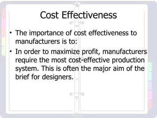 Topic 7 Manufacture Evaluation | PPT