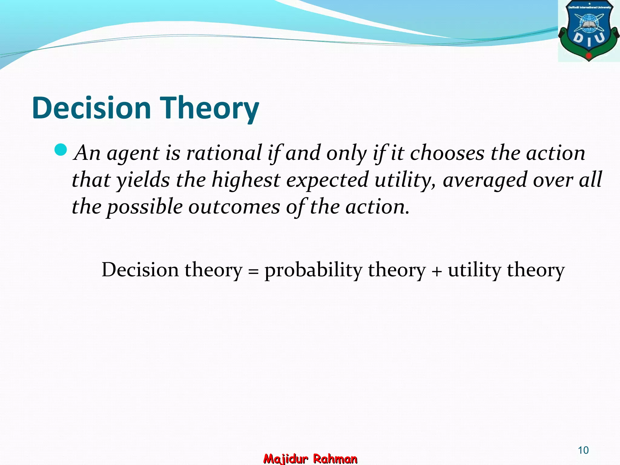 AI Lecture 7 (uncertainty) | PPT