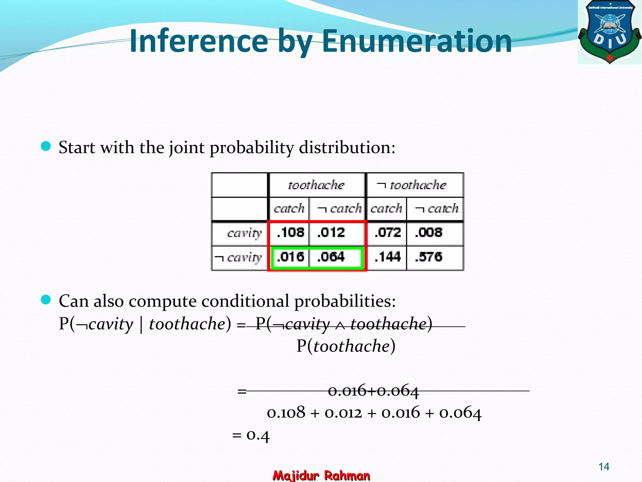 AI Lecture 7 (uncertainty) | PPT
