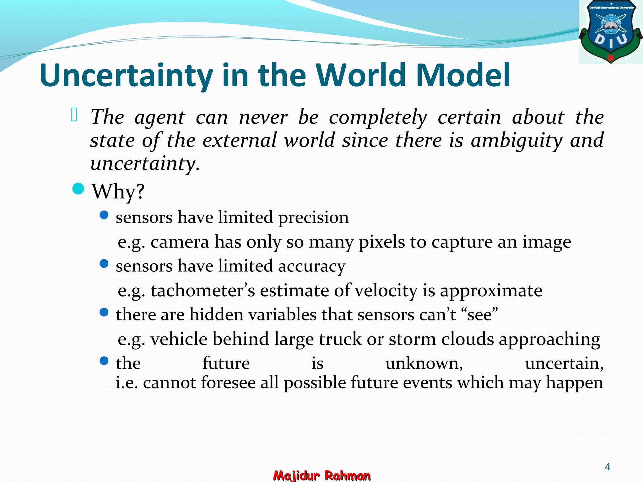 AI Lecture 7 (uncertainty) | PPT