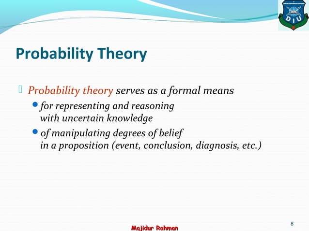 AI Lecture 7 (uncertainty) | PPT | Dental Health | Diseases and Conditions