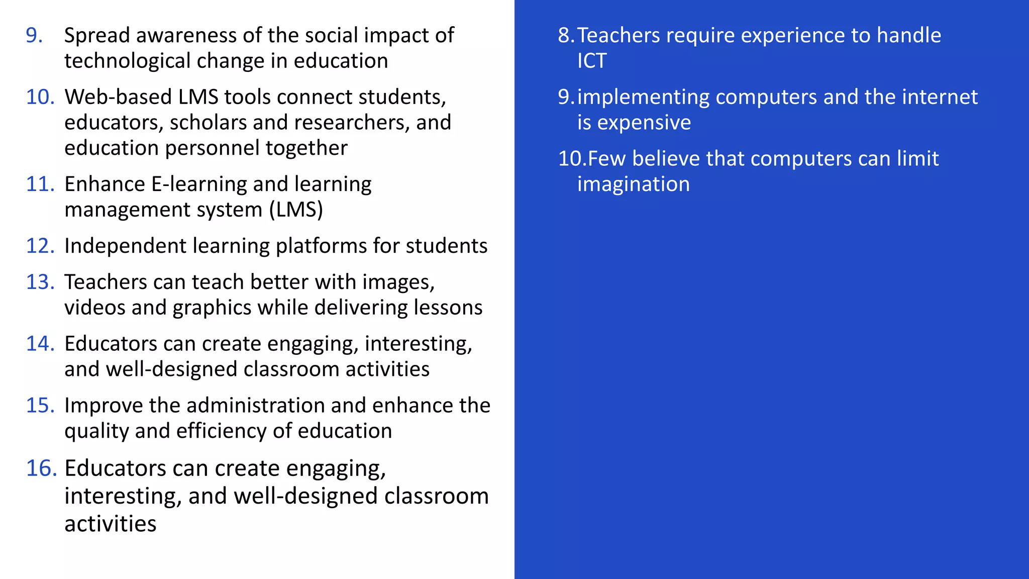Advantage and Disadvantage of ICT in Education | PDF