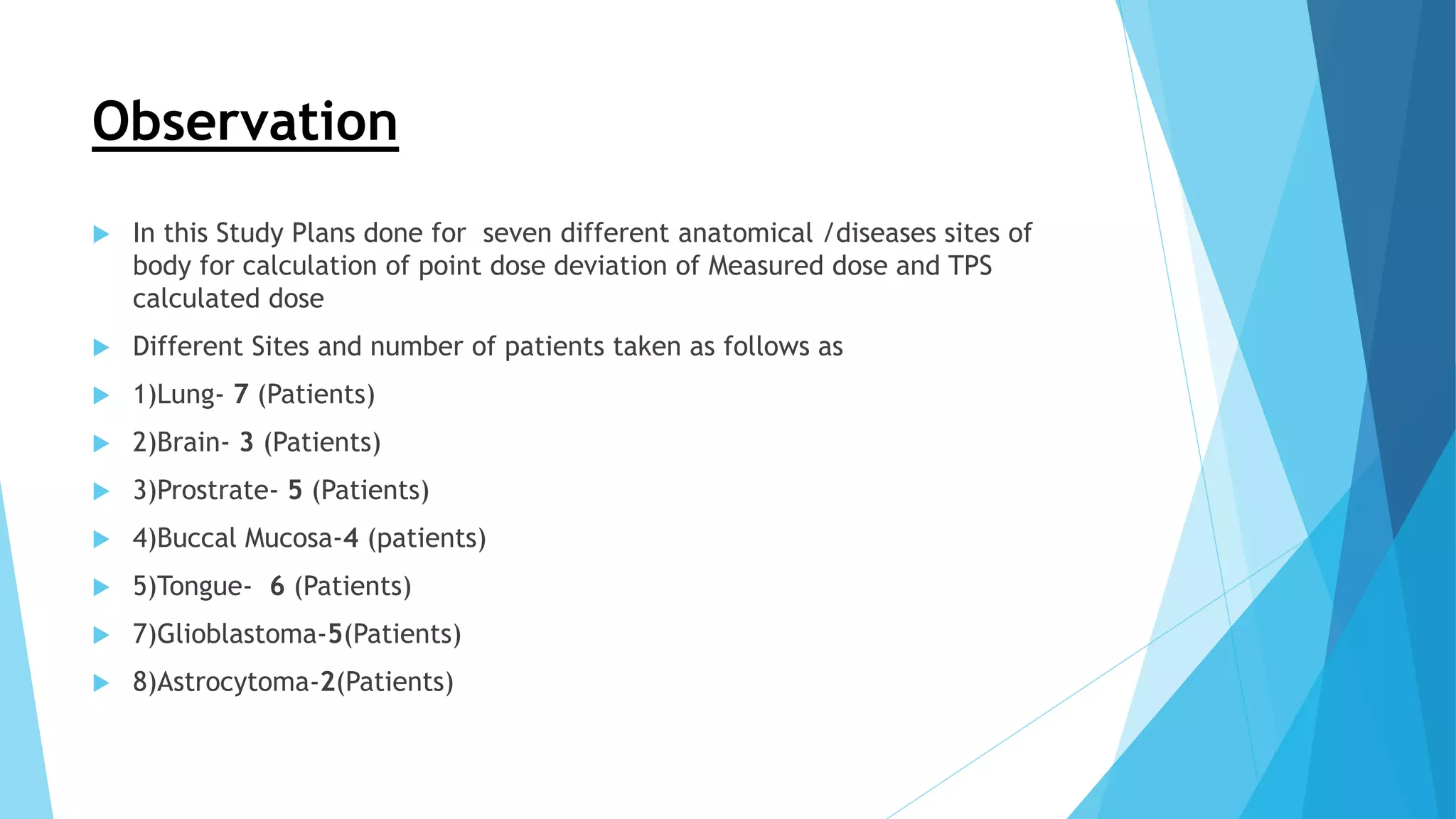 Topic -Analysis of Patients specific Quality Assurance of IMRT/VMAT | PPTX