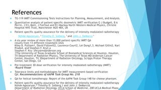 Topic -Analysis of Patients specific Quality Assurance of IMRT/VMAT | PPTX
