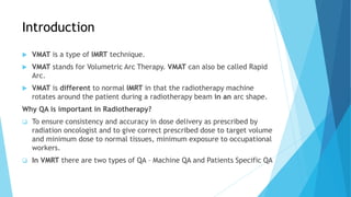 Topic -Analysis of Patients specific Quality Assurance of IMRT/VMAT | PPTX