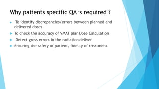 Topic -Analysis of Patients specific Quality Assurance of IMRT/VMAT | PPTX