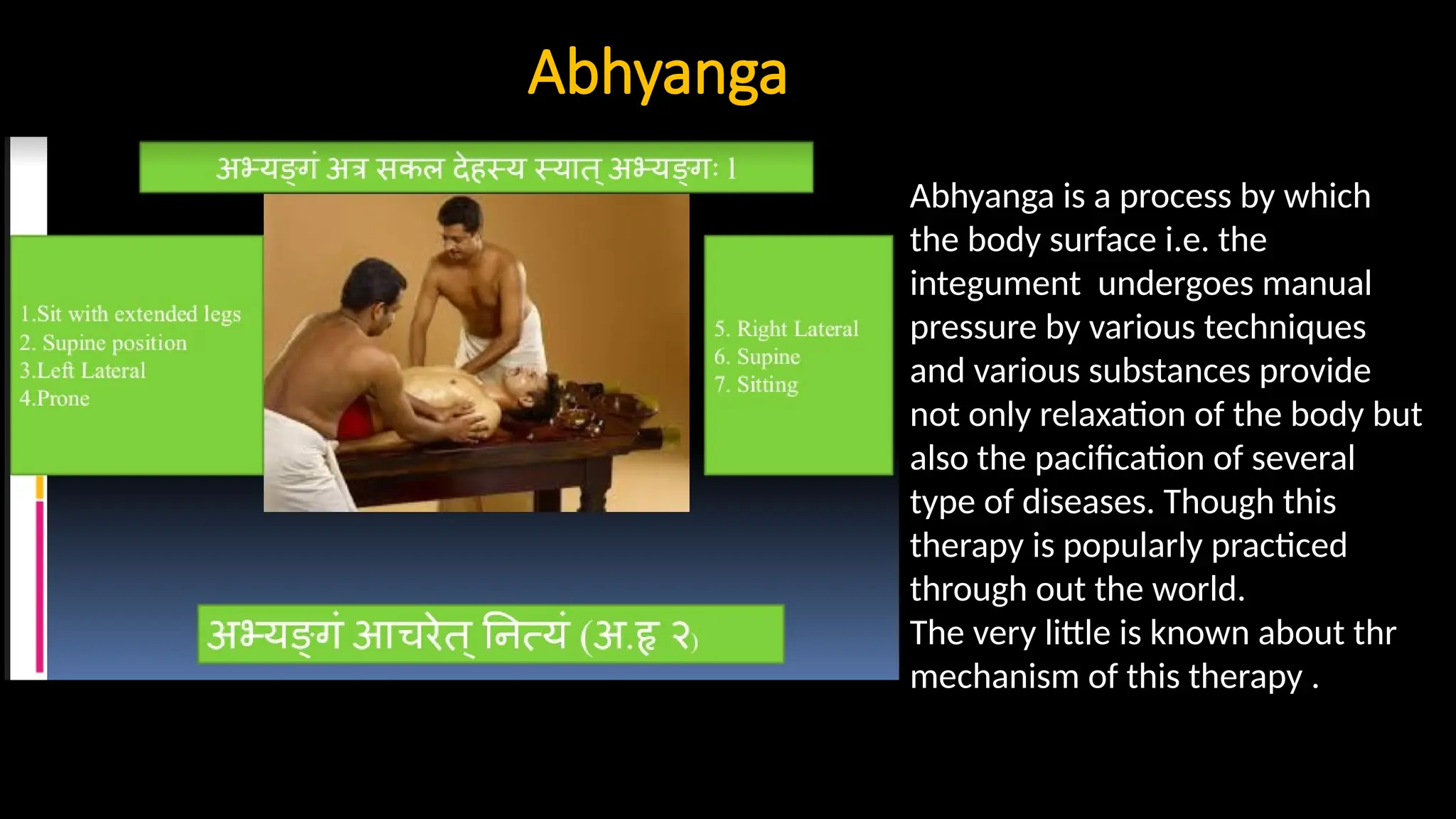 Topic- Bahya Snehan -abhyanga mode of action | PPTX