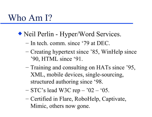 Topic based and structured authoring - slides | PPT