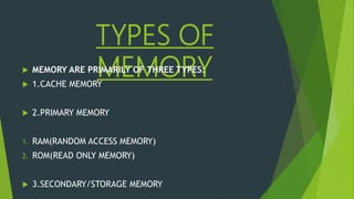 COMPUTER MEMORY BBA | PPSX
