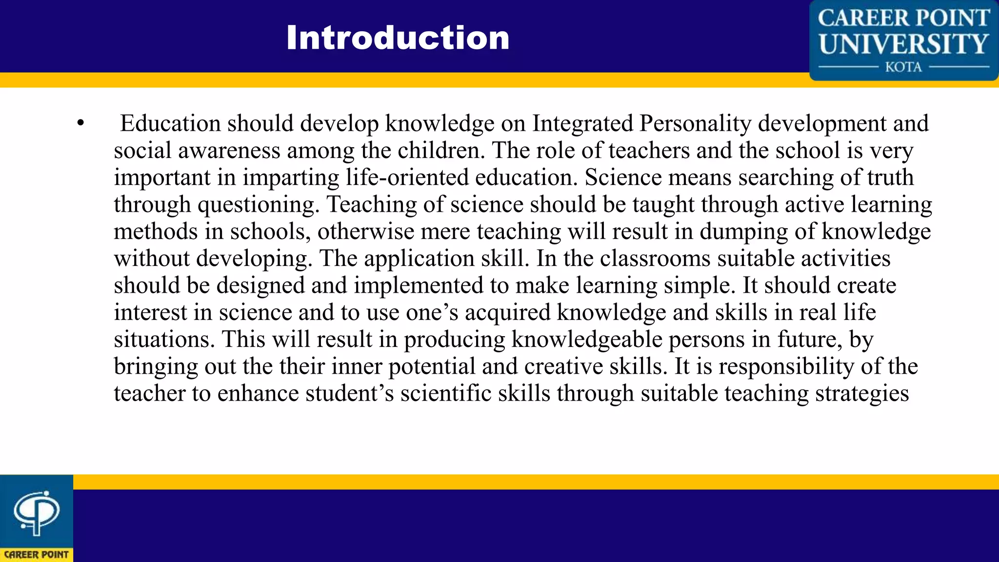 Topic compresive evalution in science | PPT