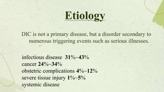 Topic - DIC ( .Disseminated intravascular coagulation)pptx | PPTX