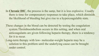 Topic - DIC ( .Disseminated intravascular coagulation)pptx | PPTX
