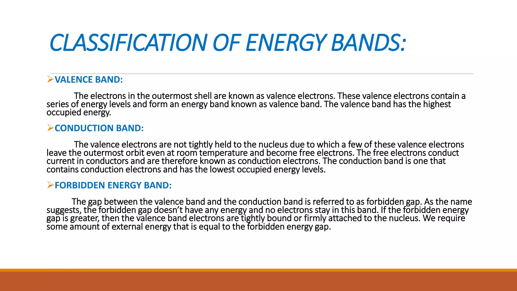 Topic energy band gap material science ppt | PPTX