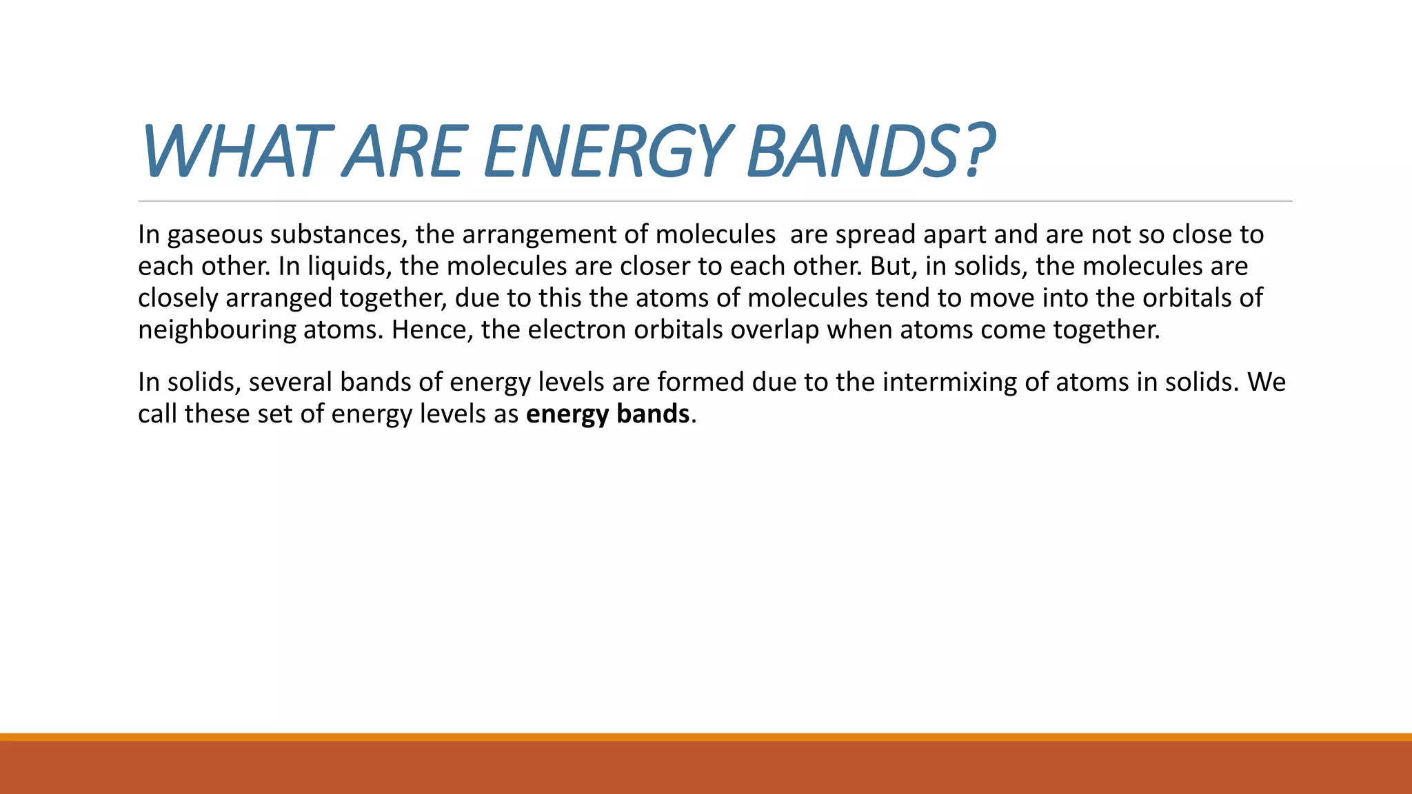 Topic energy band gap material science ppt | PPTX