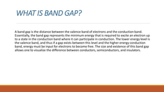 Topic energy band gap material science ppt | PPTX
