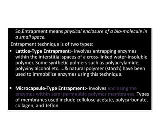 ENZYME IMMOBILIZATION | PPTX