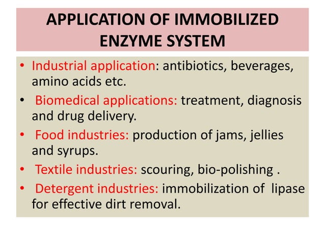 ENZYME IMMOBILIZATION | PPTX | Chemistry | Science