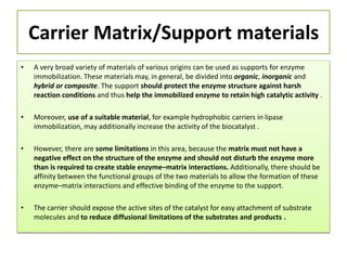 ENZYME IMMOBILIZATION | PPTX