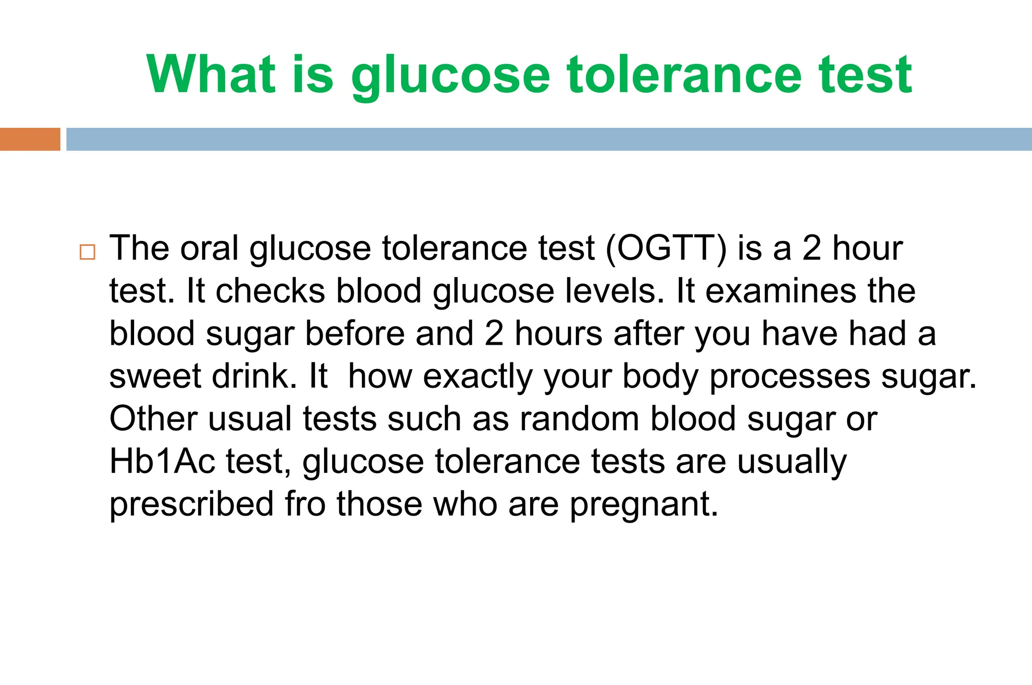 Topic- Glucose tolerance test (gtt) biochemistry | PPTX