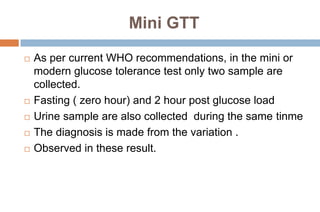 Topic- Glucose tolerance test (gtt) biochemistry | PPTX