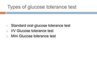 Topic- Glucose tolerance test (gtt) biochemistry | PPTX