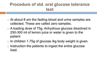 Topic- Glucose tolerance test (gtt) biochemistry | PPTX