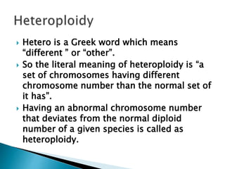 Topic heteroploidy | PPTX
