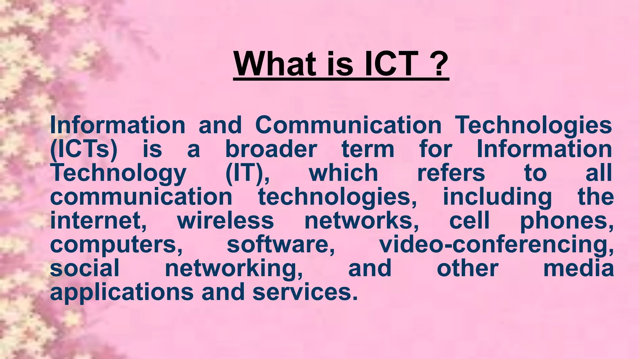 Topic- ICT Application | PDF
