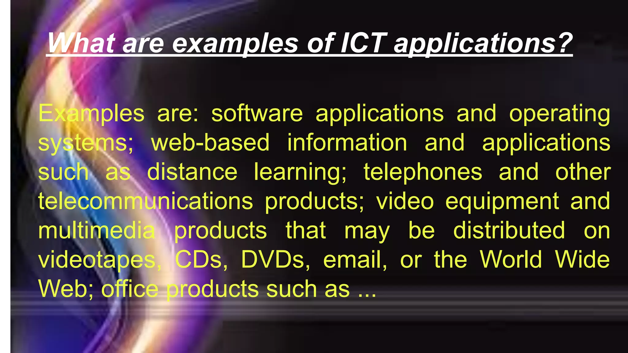Topic- ICT Application | PDF