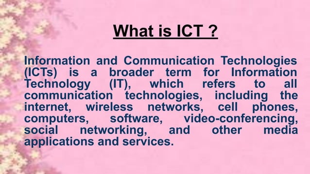 Topic- ICT Application | PDF