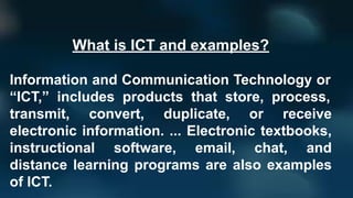 Topic- ICT Application | PDF