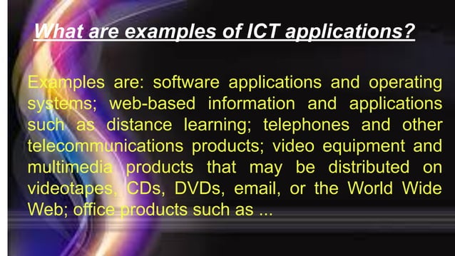 Topic- ICT Application | PDF
