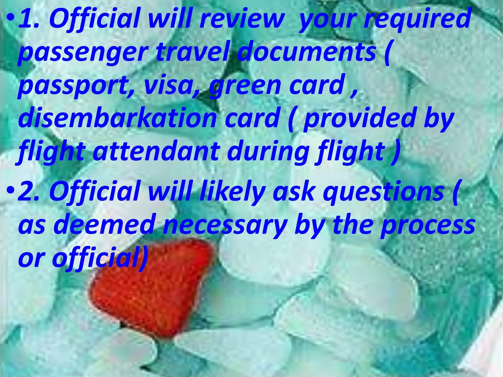 Immigration formalities at airport for outbound tourists | PPTX