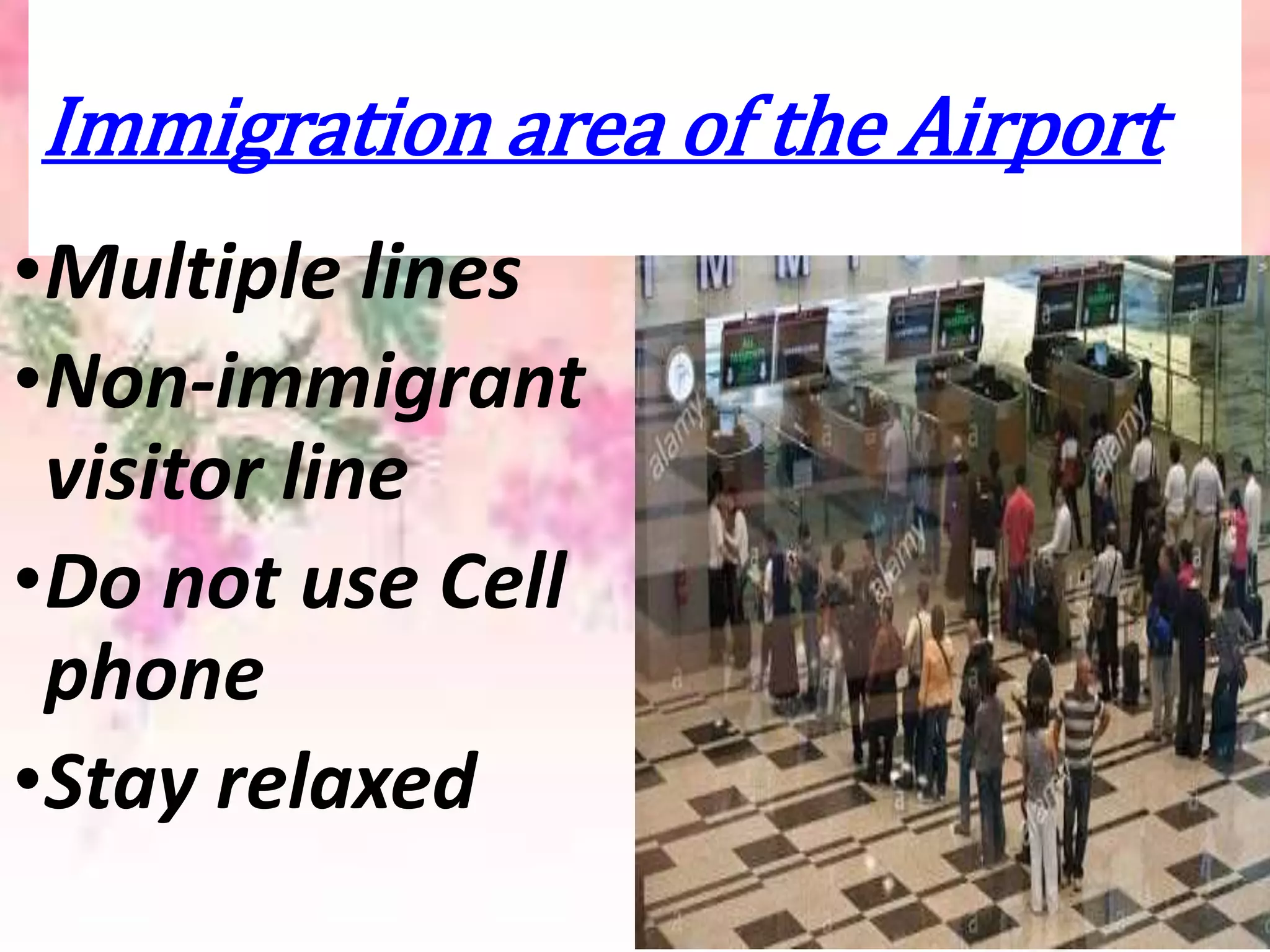 Immigration formalities at airport for outbound tourists | PPTX