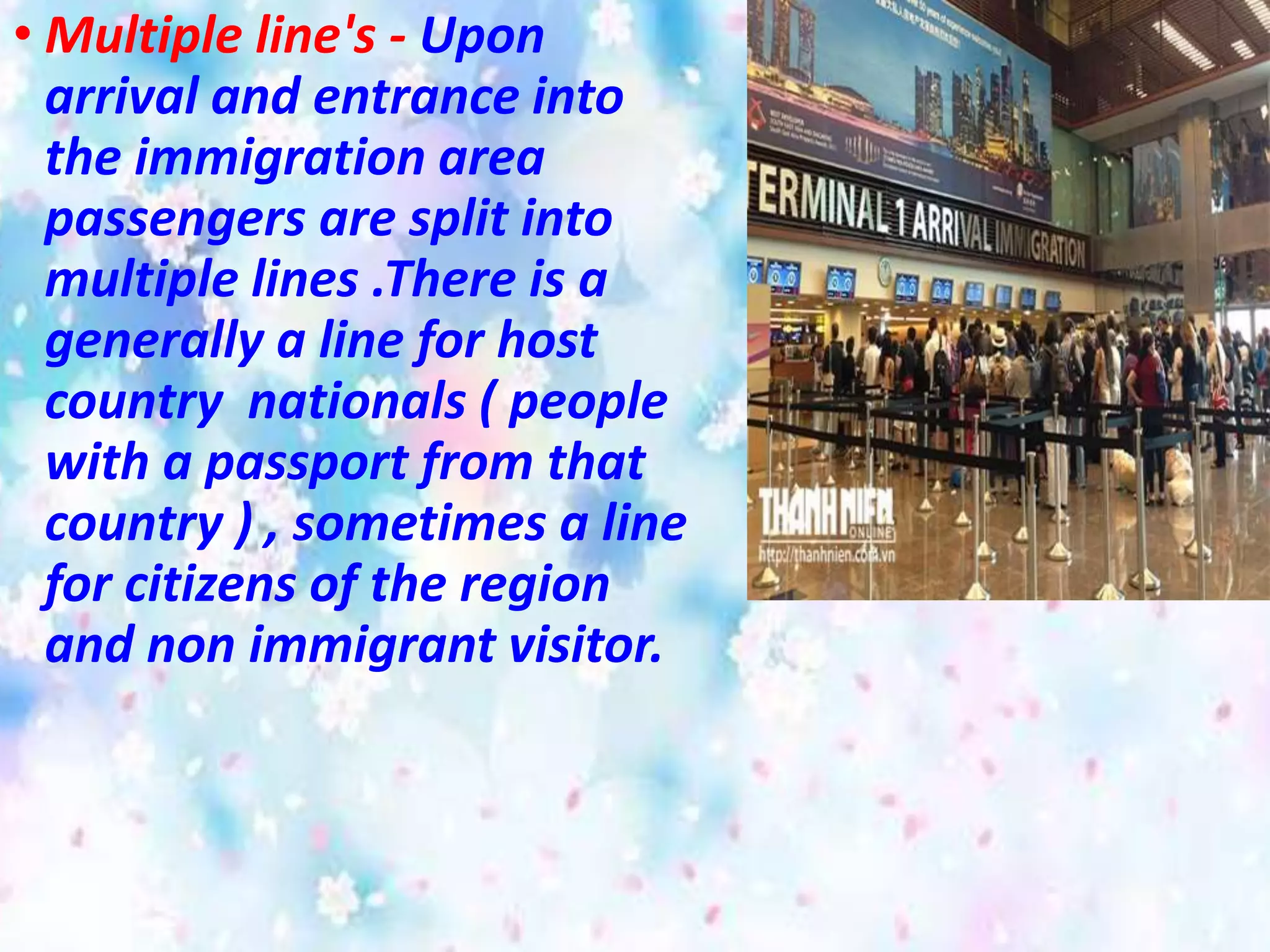 Immigration formalities at airport for outbound tourists | PPTX