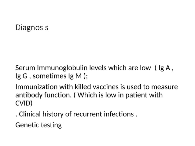 Topic - Common Variable immunodeficiency | PPTX | Infectious Diseases ...