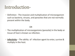 Topic- Infection- Types, Source and Spread by Chhavi Saini | PPTX