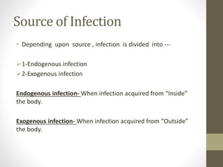 Topic- Infection- Types, Source and Spread by Chhavi Saini | PPTX