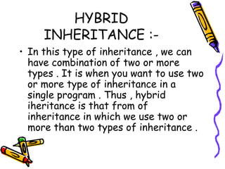 Topic inheritance | PPT | Programming Languages | Computing